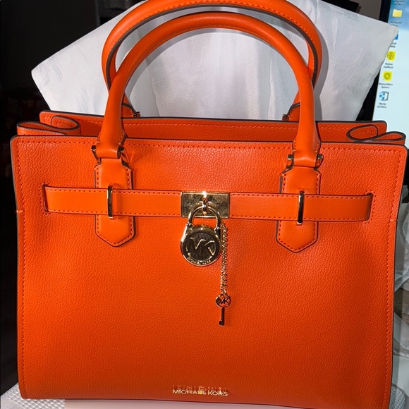 MICHAEL Michael Kors | Bags | Nwt Michael Michael Kors Hamilton Orange ...